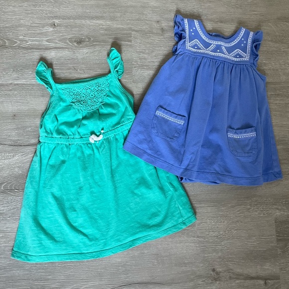 Carter's | Dresses | Carters Summer Dress Bundle Of 2 Teal And Blue ...
